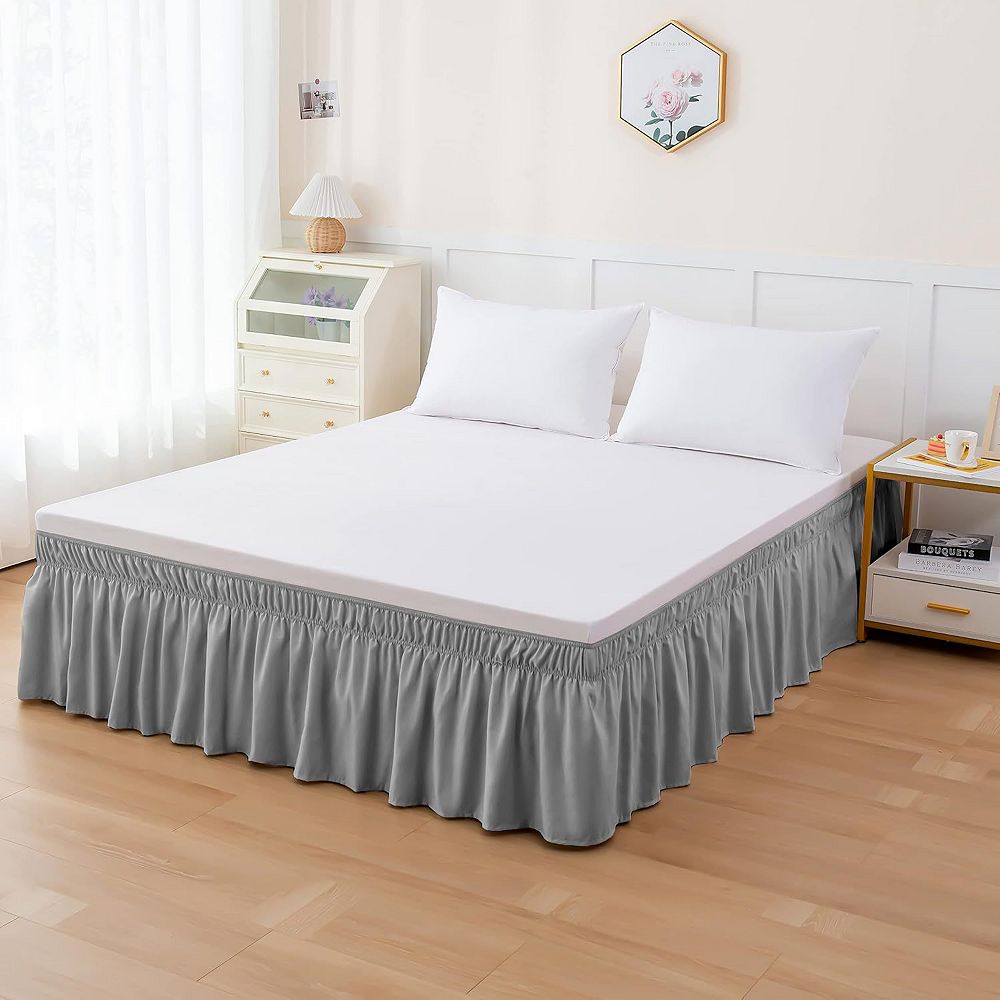 Elegant Comfort Ruffle Bed Skirt - Around Style Elastic Bed Wrap