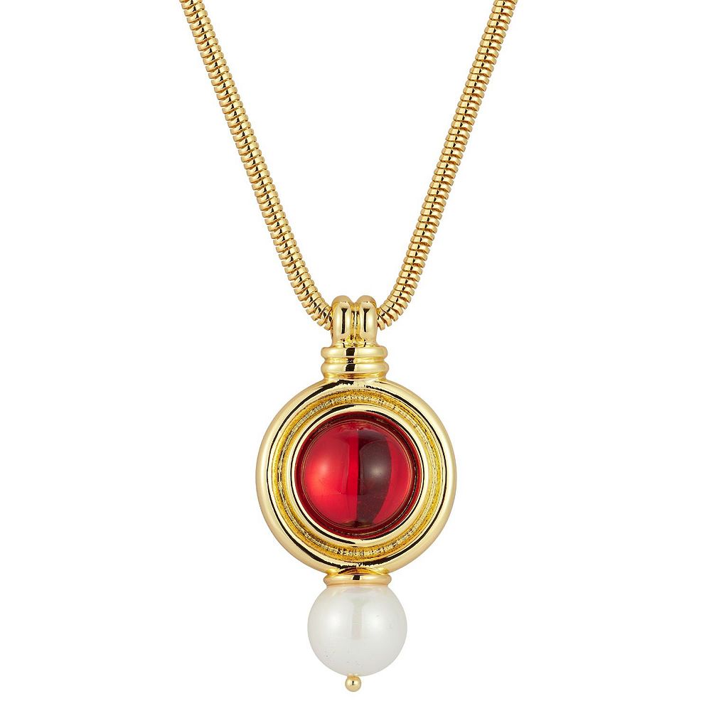 WINX 18k Gold Plated Cubic Zirconia & Freshwater Cultured Pearl ...