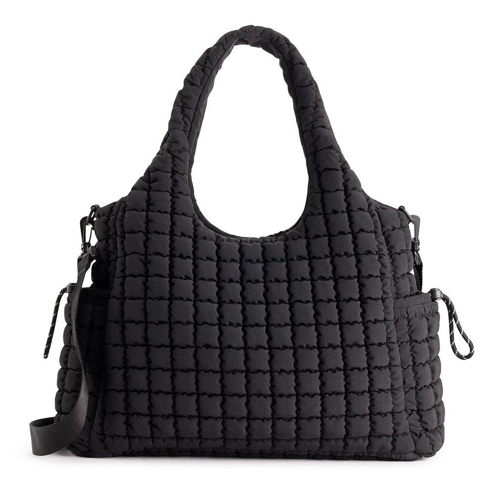 FLX Quilted Drawstring Pocket Tote Bag
