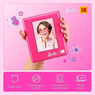 Barbie x Kodak 64-Photo 2”x3” Mini Photo Album with Transparent Window ...
