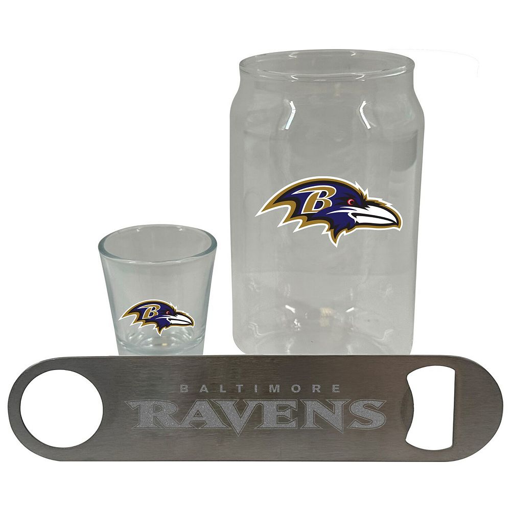 The Memory Company Baltimore Ravens Three-Pack Beer Glass, 2oz. Shot ...