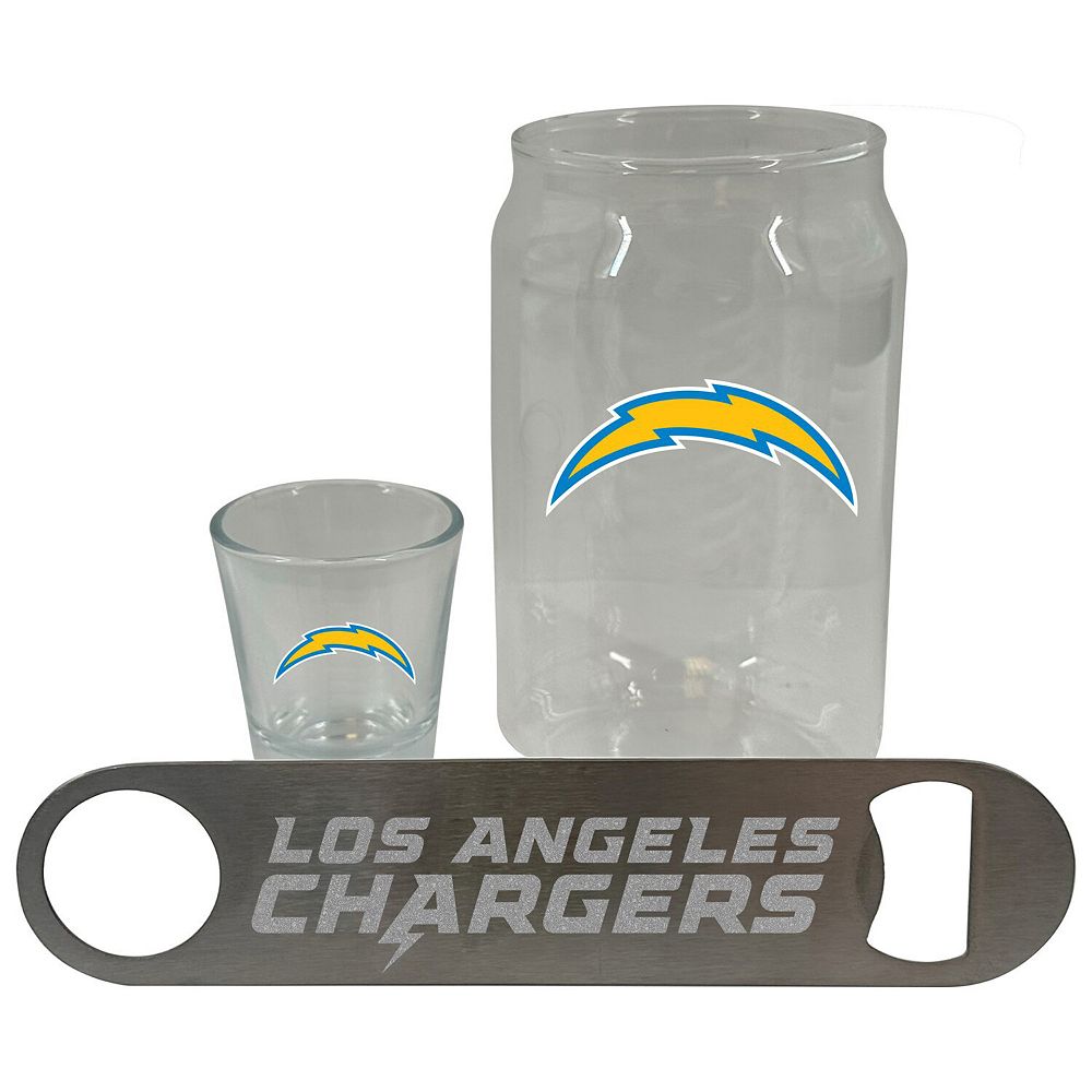 The Memory Company Los Angeles Chargers Three-Pack Beer Glass, 2oz ...