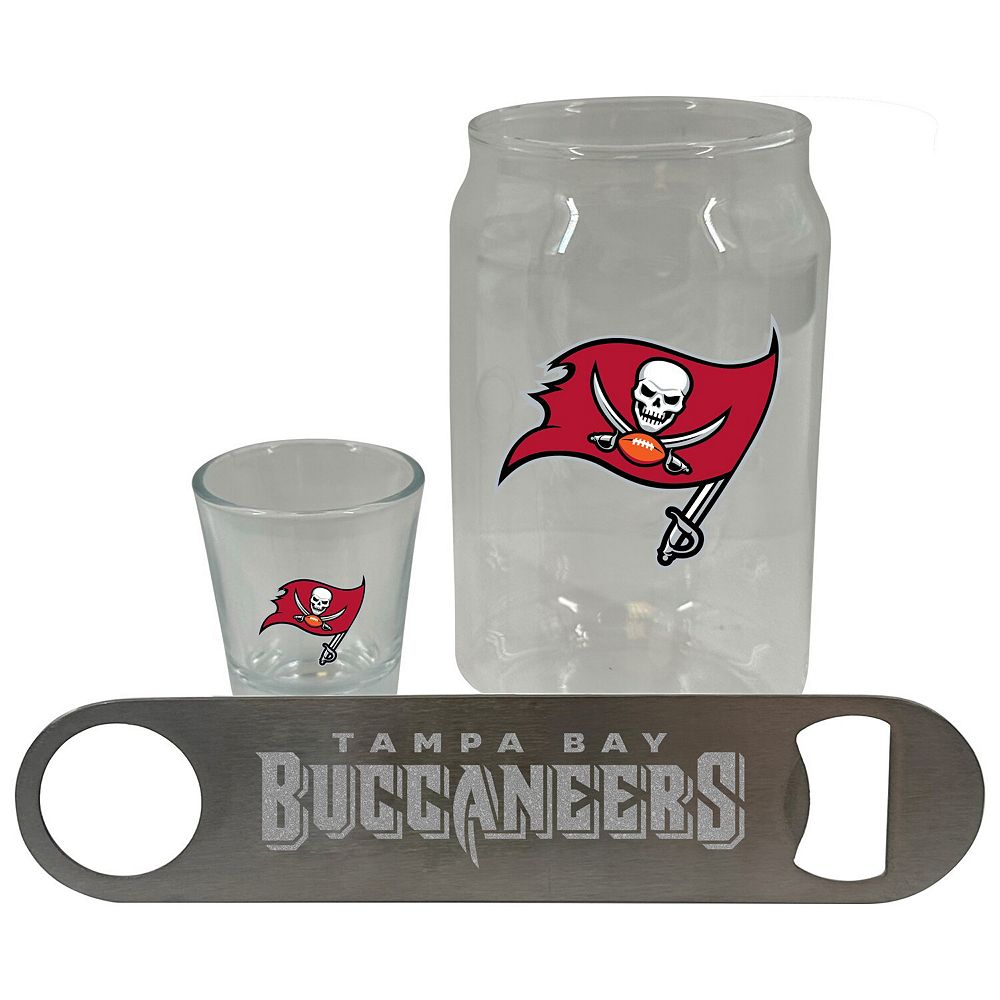 The Memory Company Tampa Bay Buccaneers Three-Pack Beer Glass, 2oz ...