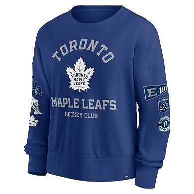 Women's Fanatics Blue Toronto Maple Leafs Go Team Pullover Sweatshirt