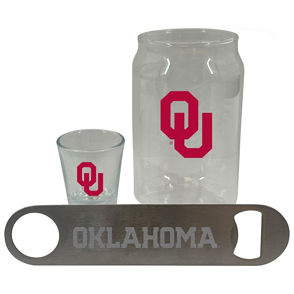 The Memory Company Oklahoma Sooners Three-Pack Beer Glass, 2oz. Shot ...