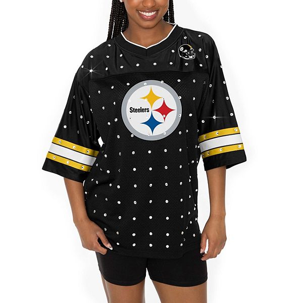 Women's Gameday Couture Black Pittsburgh Steelers Kickoff Time Allover ...
