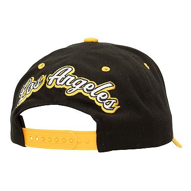 Men's Mitchell & Ness Black/Gold Los Angeles Lakers Backside Script 2 ...
