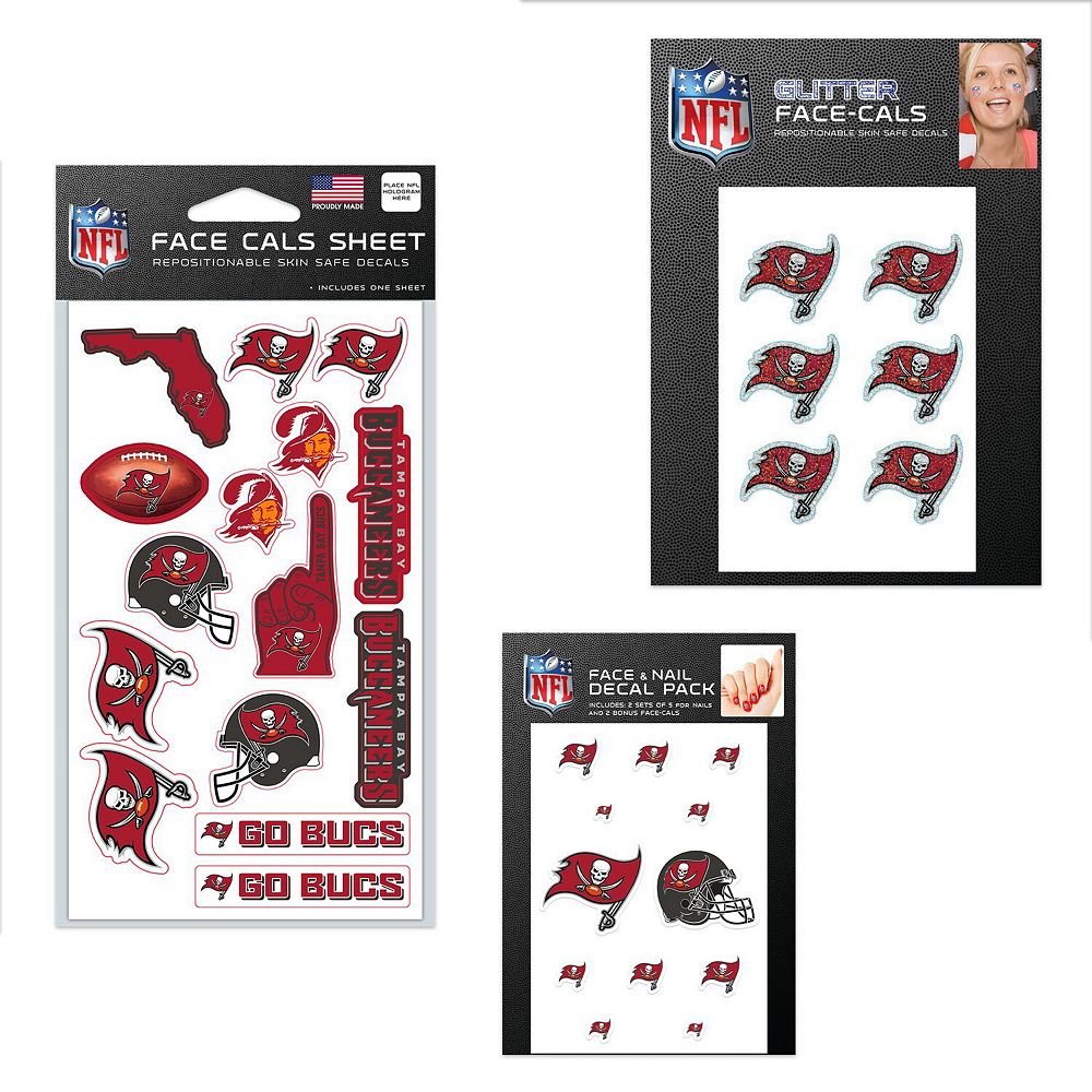 "WinCraft Tampa Bay Buccaneers 4"" x 7"" Waterless Tattoos Set"