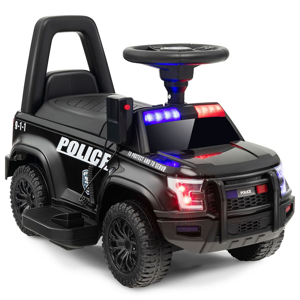 6v Kids Ride On Police Car With Real Megaphone And Siren Flashing Lights