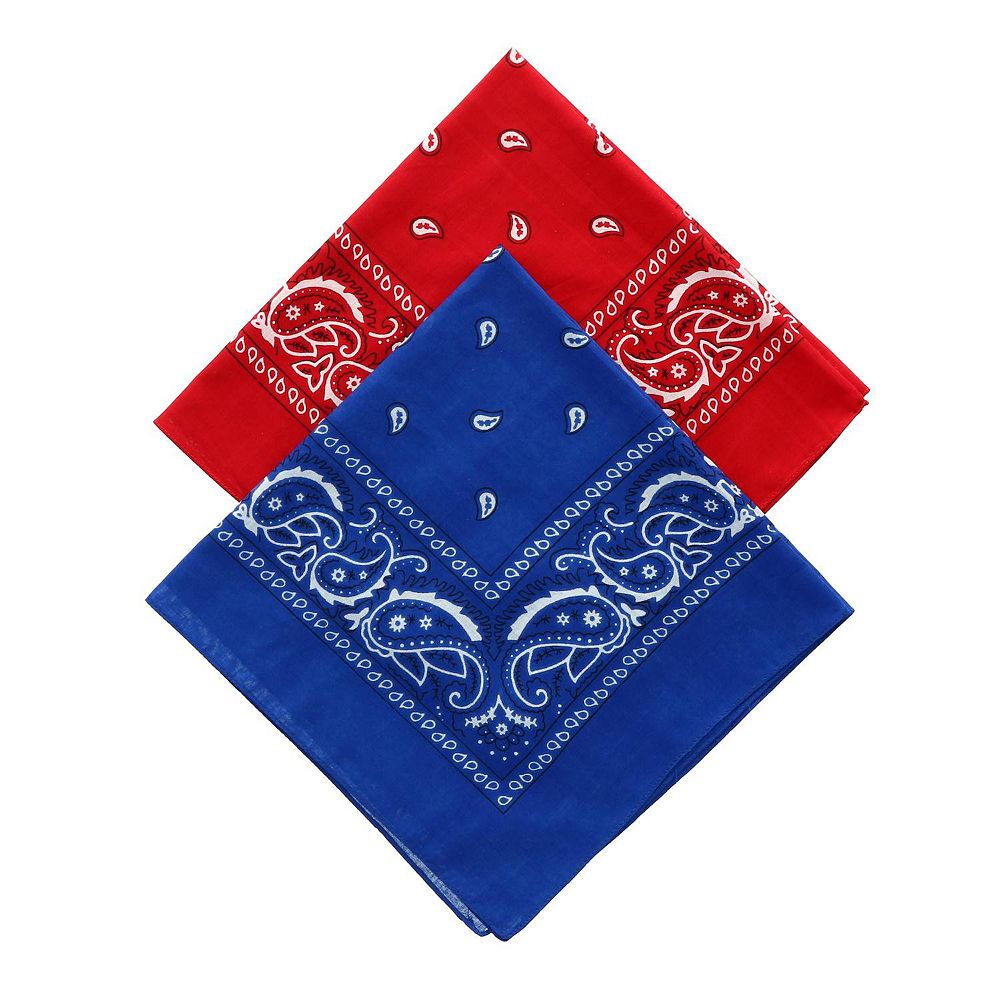 Umo Lorenzo Navy and Red Duo Bandana Pack (Pack of 2)