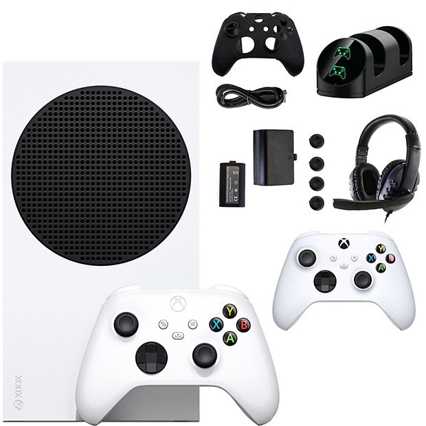 Xbox Series S Console with Extra White Controller Accessories Kit