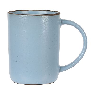 4 Piece 17oz Terracotta Mug Set in Light Blue