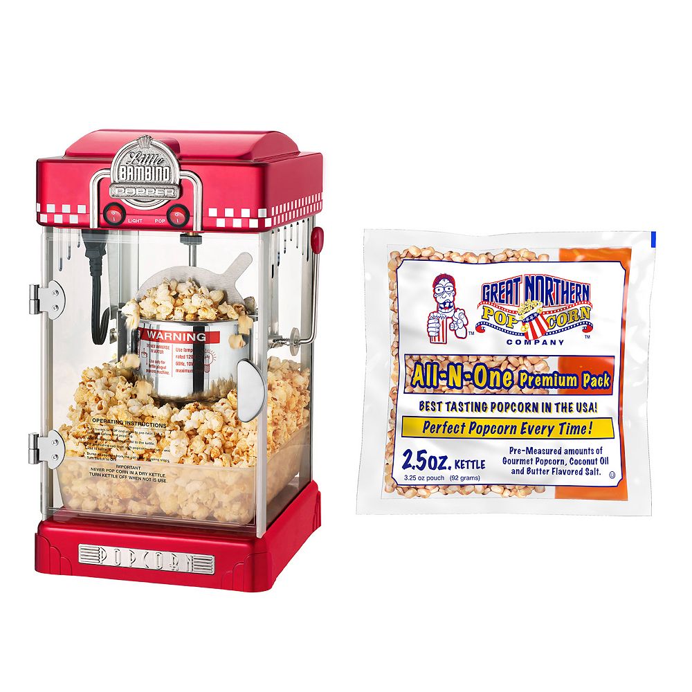 Countertop 2.5oz Popcorn Machine with 12 All-In-One Popcorn Packs by ...