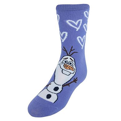 Textiel Trade Girl's Disney Frozen Anna Elsa and Olaf Soft Socks (3-Pack)