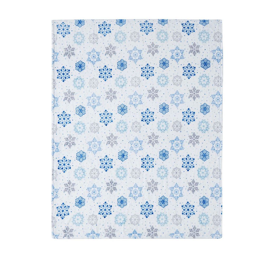Kate Aurora Holiday Living Blue and Silver Christmas Snowflakes Accent ...