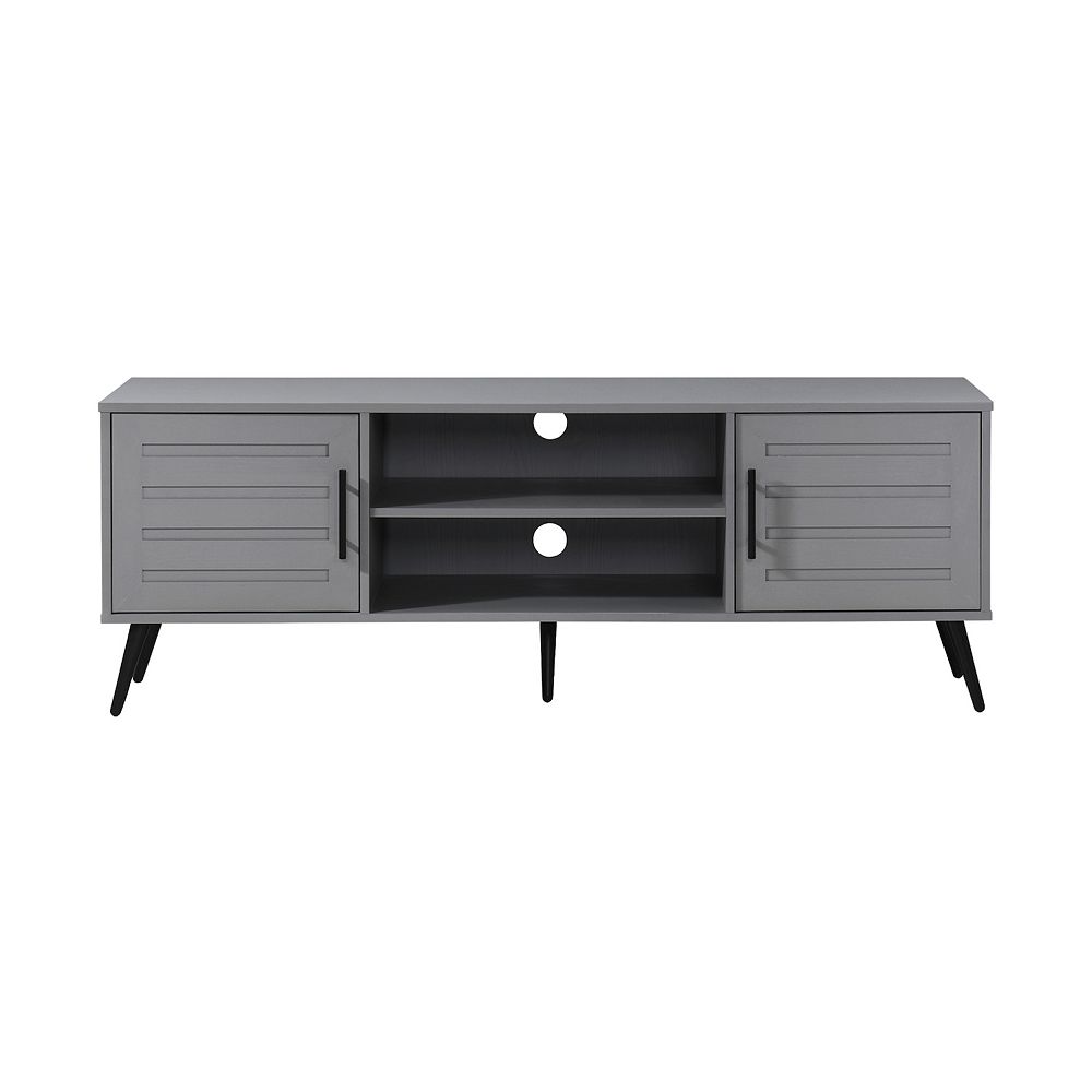 59 in. Wood TV Stand with 2 Storage Cabinets Fits TV's up to 65 in.