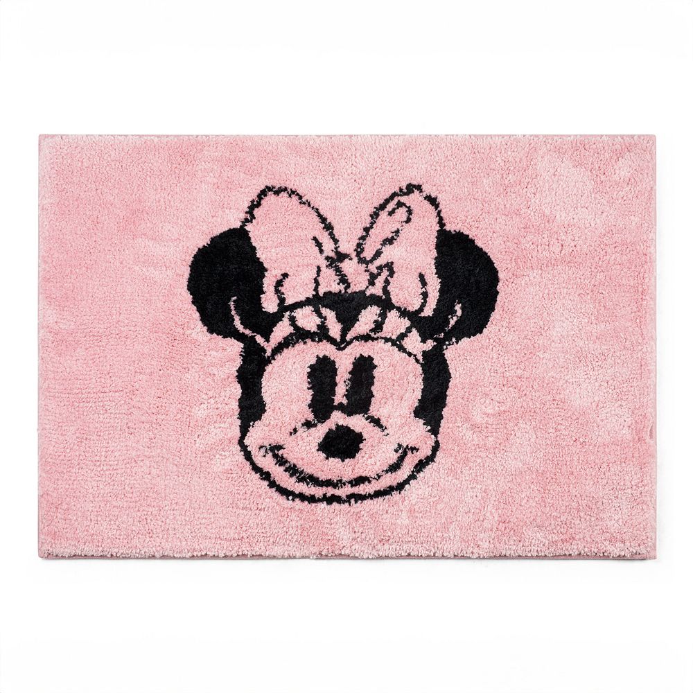 Disney's Minnie Mouse Blush Tufted Rectangle Bathroom Rug