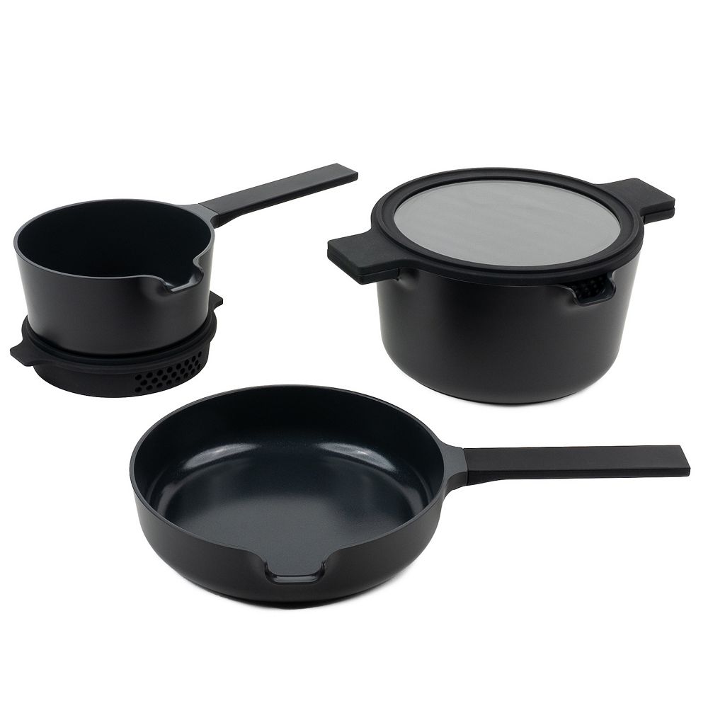Alva Neat 5-Piece Nesting Cookware Set Stackable Nonstick Pots & Pan