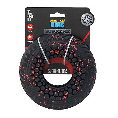 Chew King Black Supreme Ring Chew Large Dog Toy
