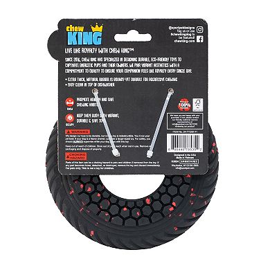 Chew King Black Supreme Ring Chew Large Dog Toy