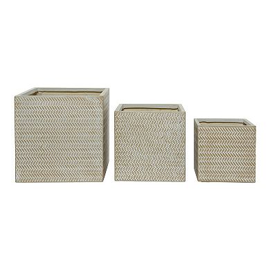 Kaemingk Alex Fibre Clay Square Planter