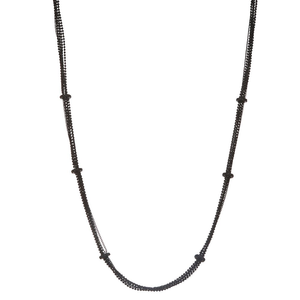 Simply Vera Vera Wang Jet Tone Multi-Chain Collar Necklace