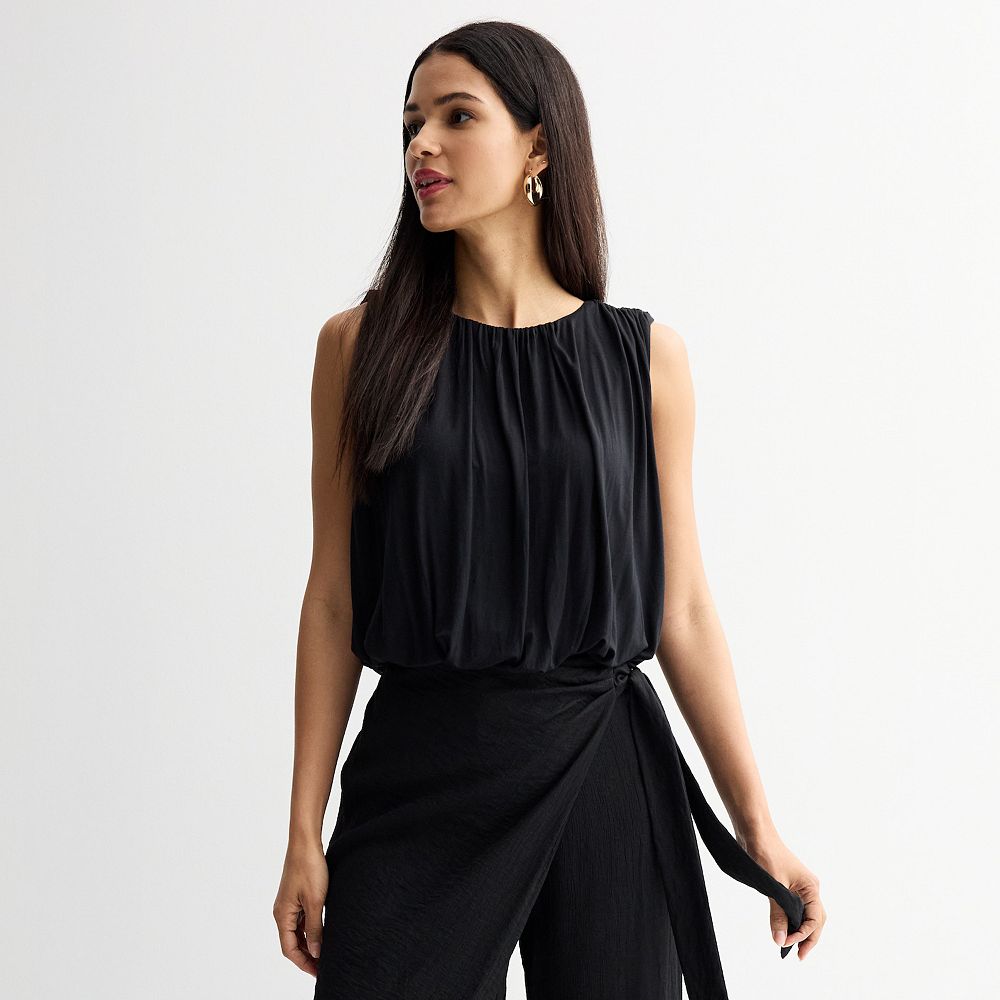 Women's INTEMPO™ Sleeveless Shirred Crop Top