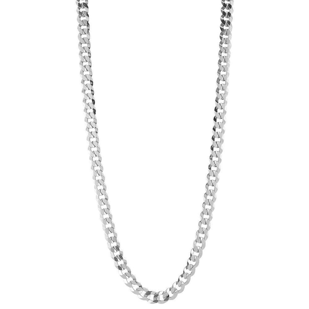 Men's Menster Sterling Silver 7 mm Curb Necklace