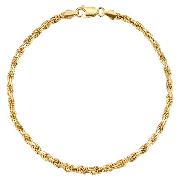 Men's Menster Sterling Silver 3 mm Rope Bracelet