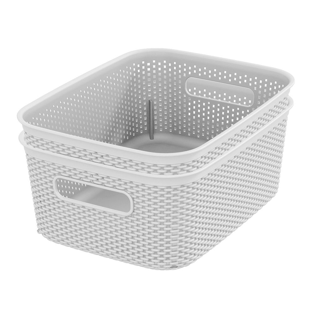 STARPLAST 2-Pack Small Crochet Plastic Storage Bins