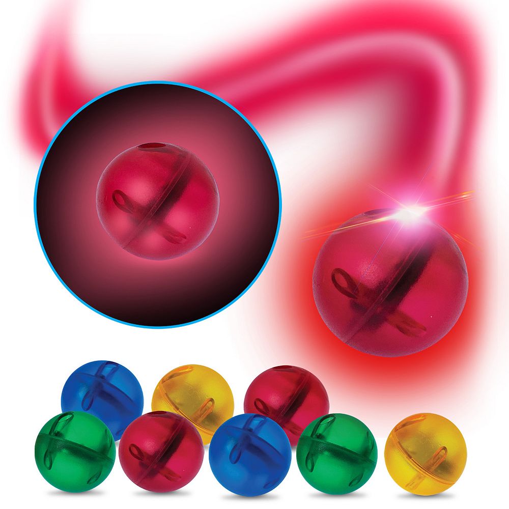 PicassoTiles 8 PC LED Marbles for Marble Run Race Track Building Block ...