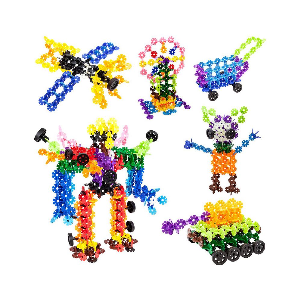 PicassoTiles 800 PC Rainbow Interlocking Plastic Disc, Building Chip ...