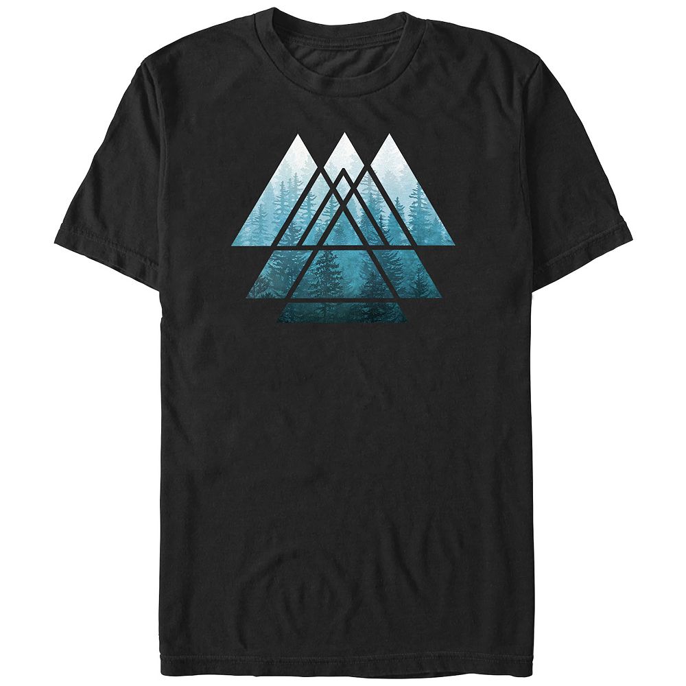 Big & Tall Misty Forest Geometric Frame Graphic Tee