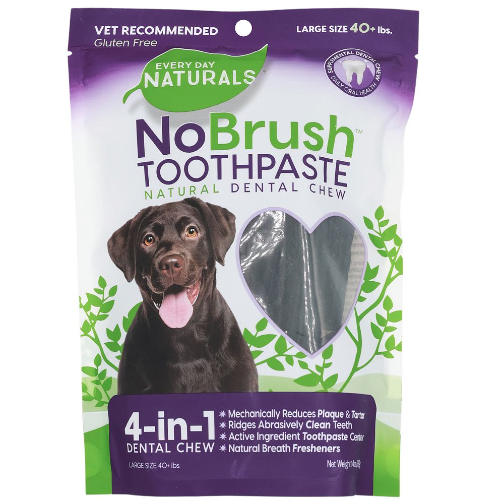 Every Day Naturals No Brush Toothpaste 4-in-1 Dental Chew - For Large ...