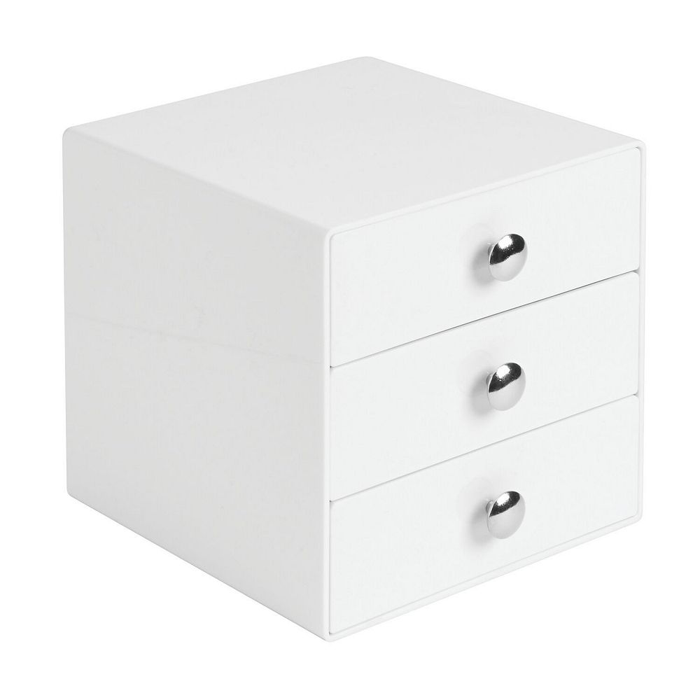 iDesign Stackable 3-Drawer Makeup Organizer