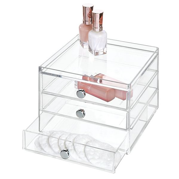 iDesign 3-Drawer Clarity Cosmetic Organizer