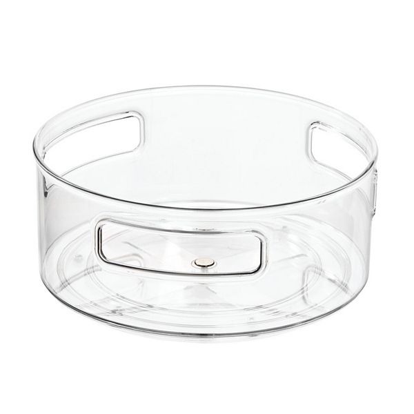 iDesign Clarity Collection 9-In. Plastic Lazy Susan Organizer with Handles