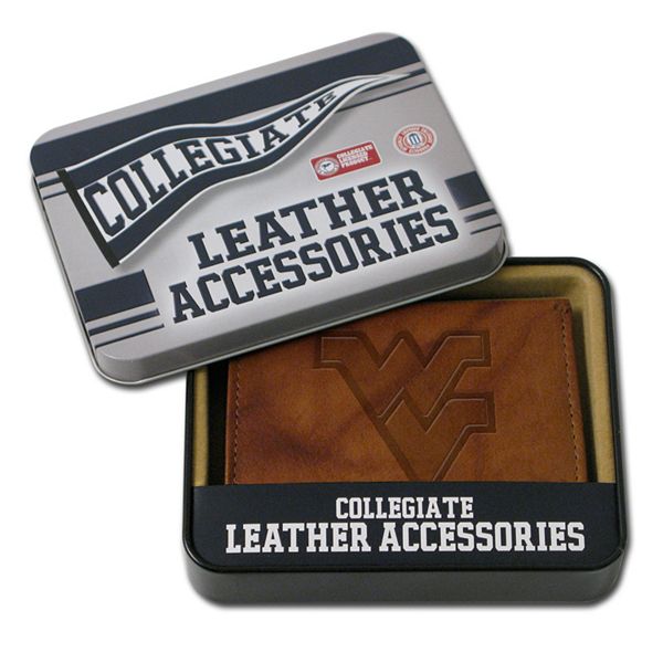 West Virginia Mountaineers Embossed Leather Bifold Wallet