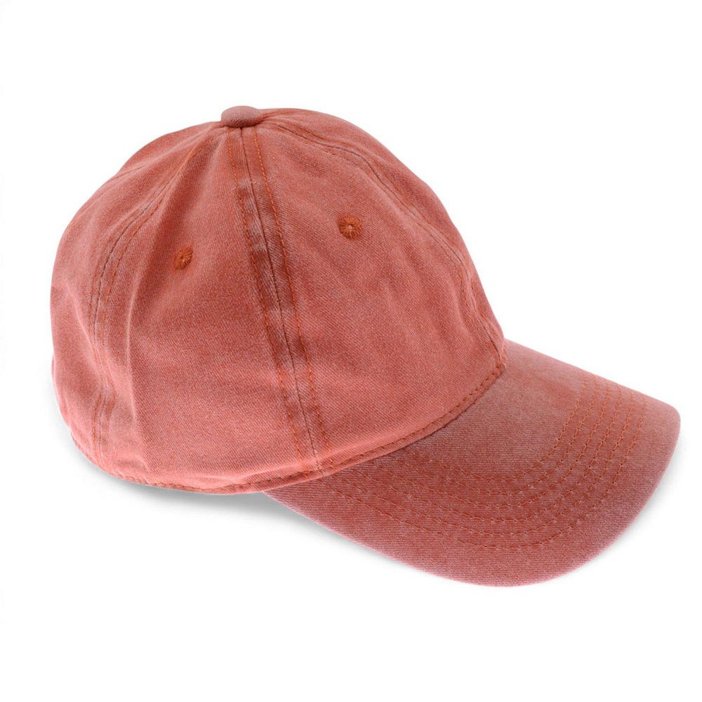 Washed Denim Baseball Cap with Adjustable Strap and Relaxed Fit