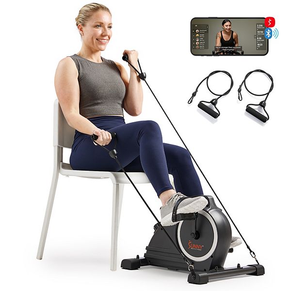 Sunny Health & Fitness Premium Smart Magnetic Mini Exercise Bike