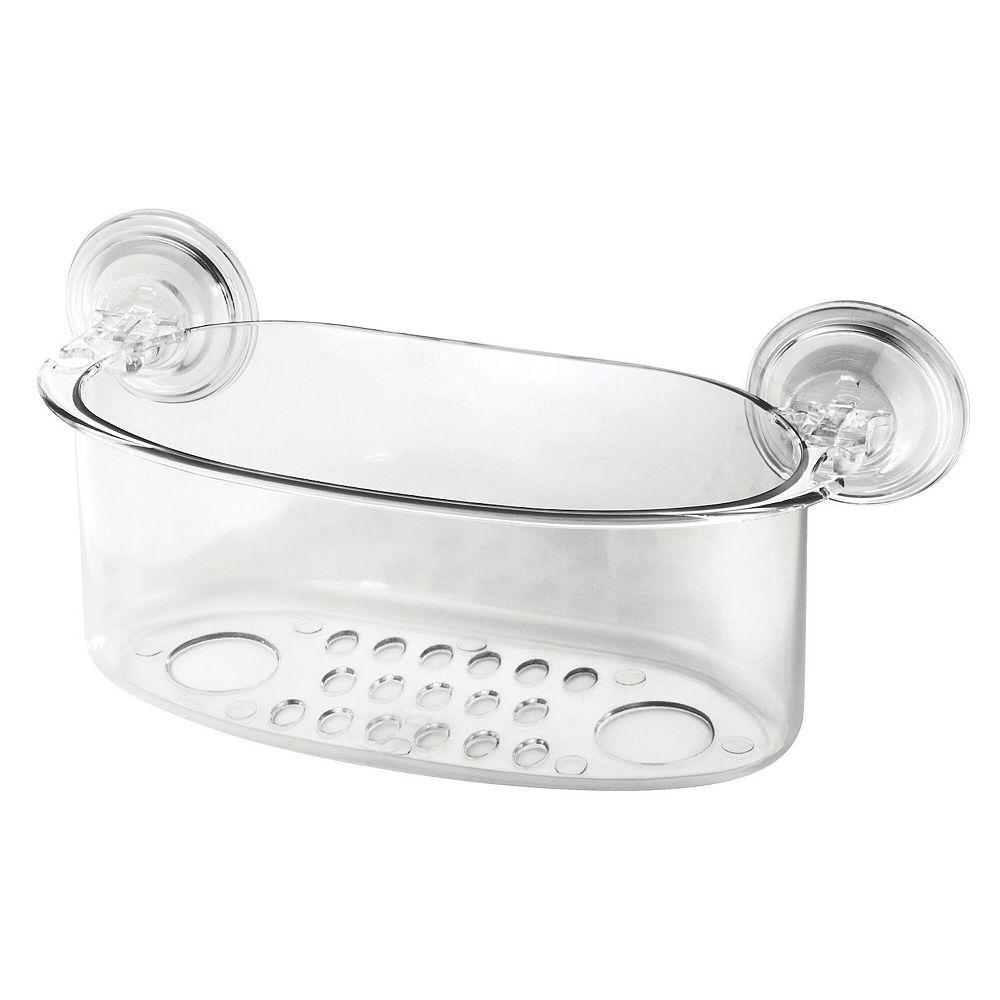 iDesign Power Lock Suction Bathroom Shower Caddy Basket