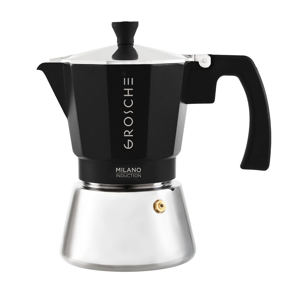 GROSCHE MILANO Induction Stovetop Espresso 6-Cup Stainless Steel Moka ...