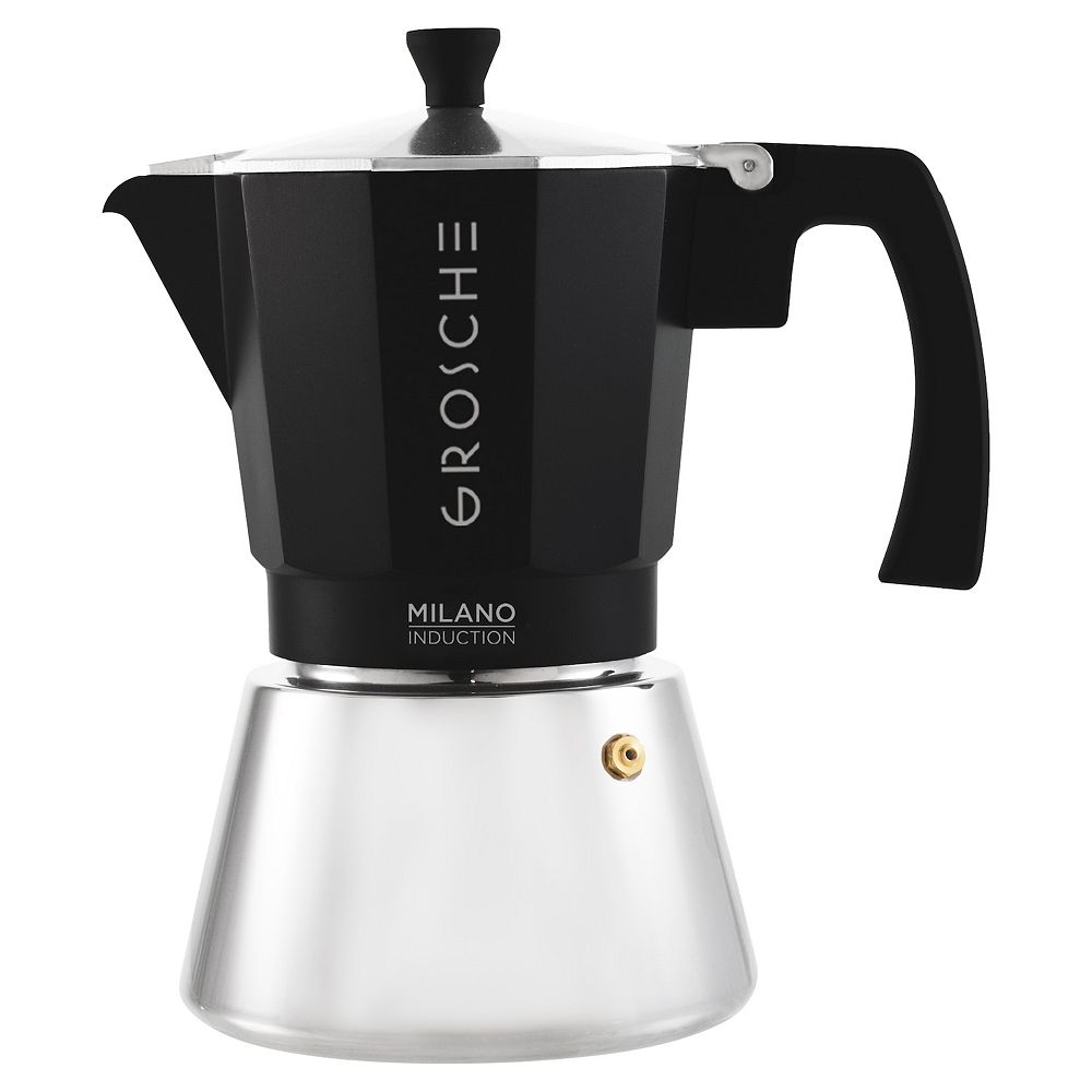 GROSCHE MILANO Induction Stovetop Espresso 9-Cup Stainless Steel Moka ...