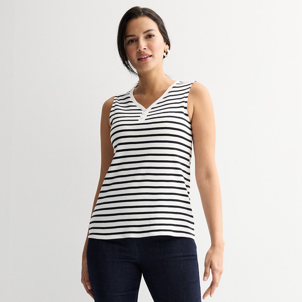 Women's Croft & Barrow® V-Neck Tank Top