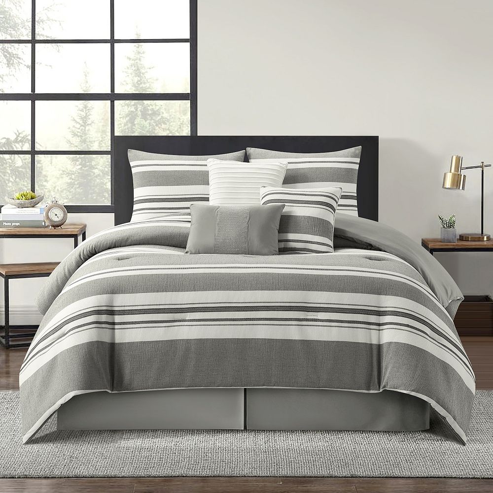 Nanshing Neveah 7-Piece Stripe Comforter Set