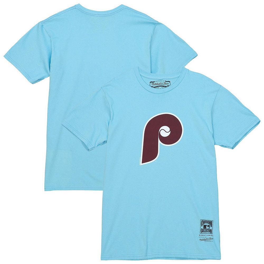 Men's Mitchell & Ness Light Blue Philadelphia Phillies Cooperstown ...