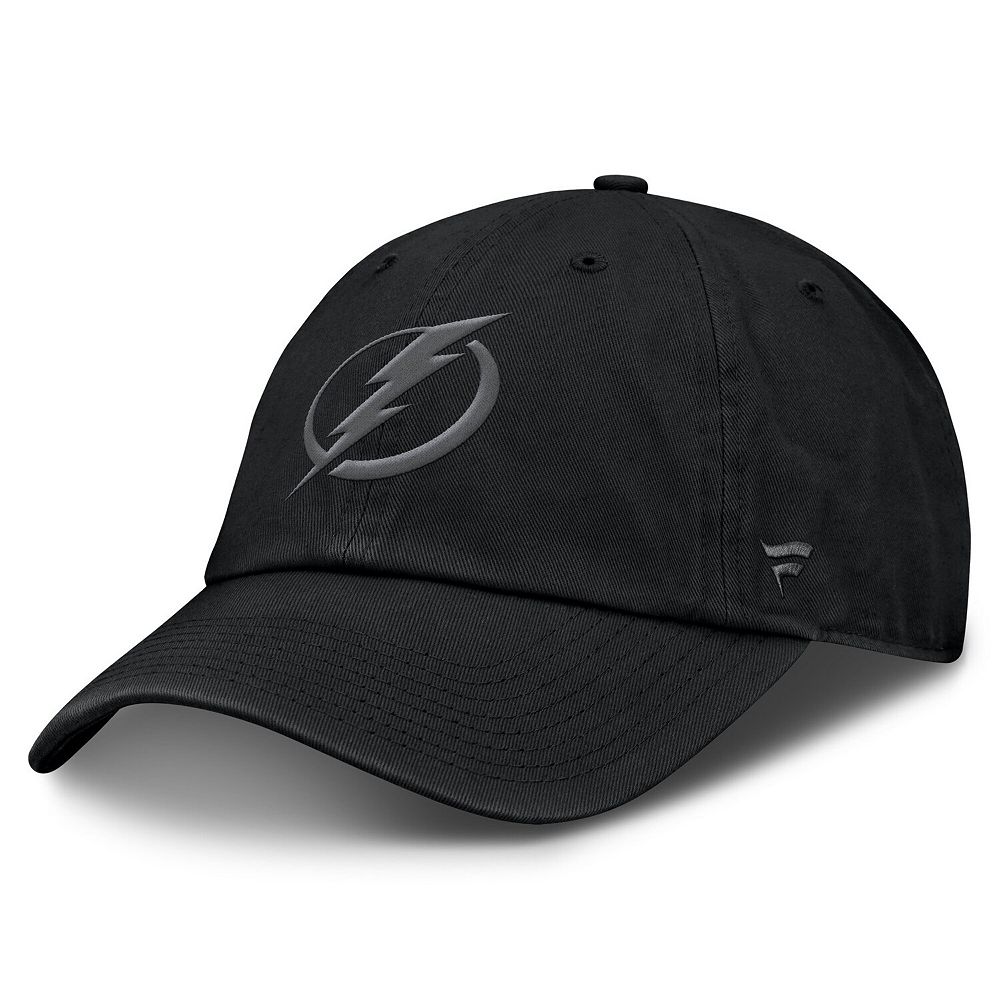 Men's Fanatics Black Tampa Bay Lightning Authentic Pro Road Adjustable Hat