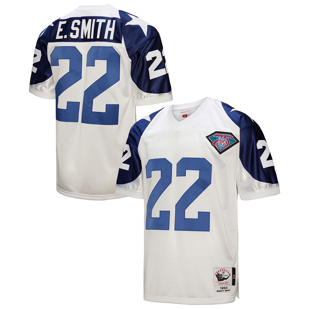 Men's Mitchell & Ness Emmitt Smith White Dallas Cowboys 1994 Authentic ...