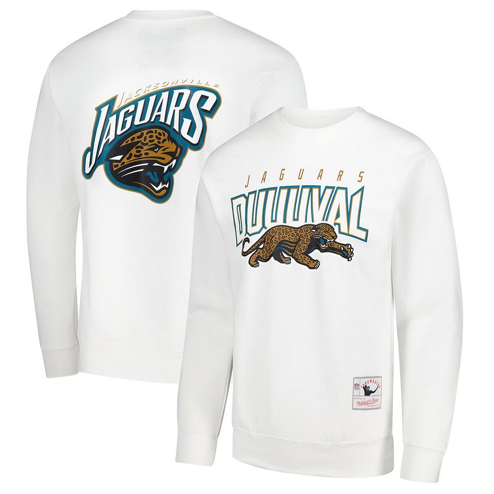Men's Mitchell & Ness White Jacksonville Jaguars Duval Classic Logos ...