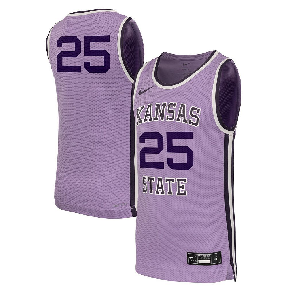 Youth Nike #25 Lavender Kansas State Wildcats Retro Replica Basketball ...